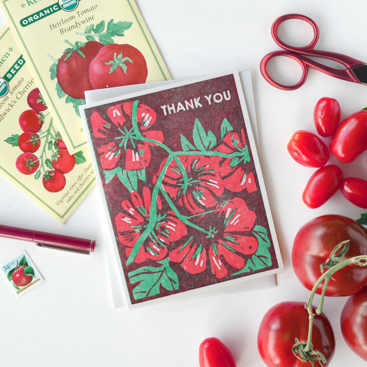 Tomatoes Thank You Card – Stonefruit Botanical